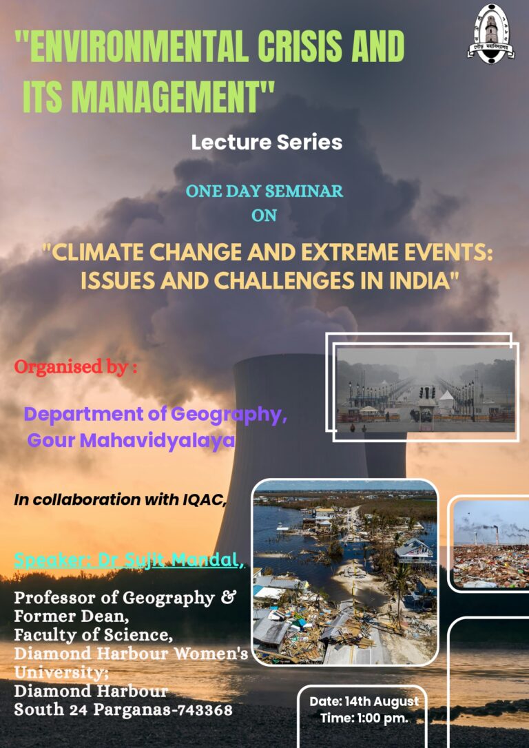 Climate Change And Extreme Events: Issues And Challenges In India ...
